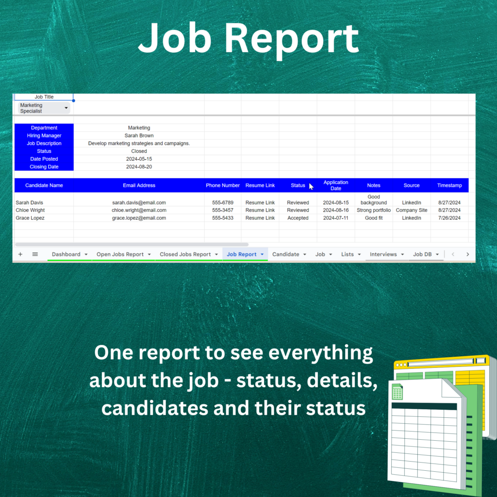 Google Sheets ATS Template for HR & Recruitment