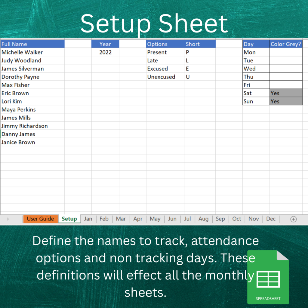 Attendance Tracker Excel Template