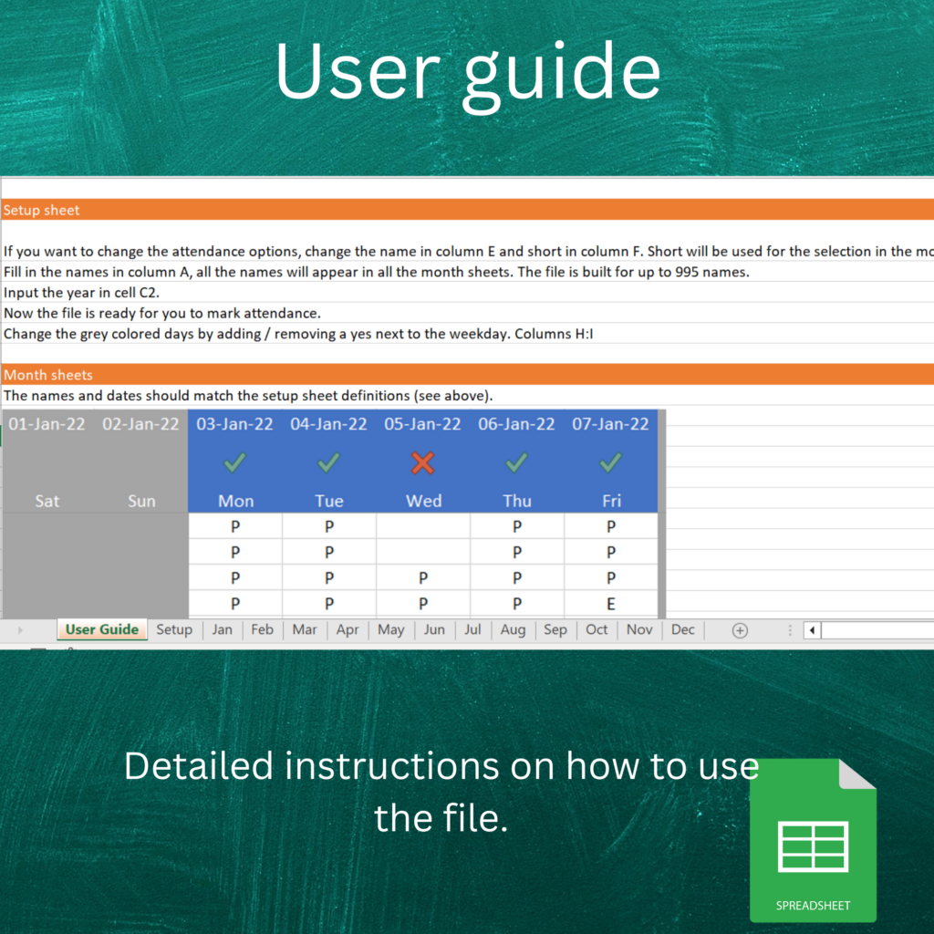 Attendance Tracker Excel Template