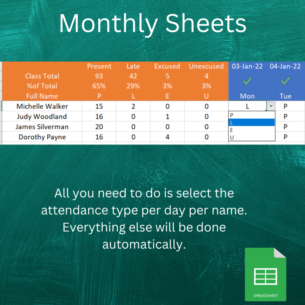 Attendance Tracker Excel Template